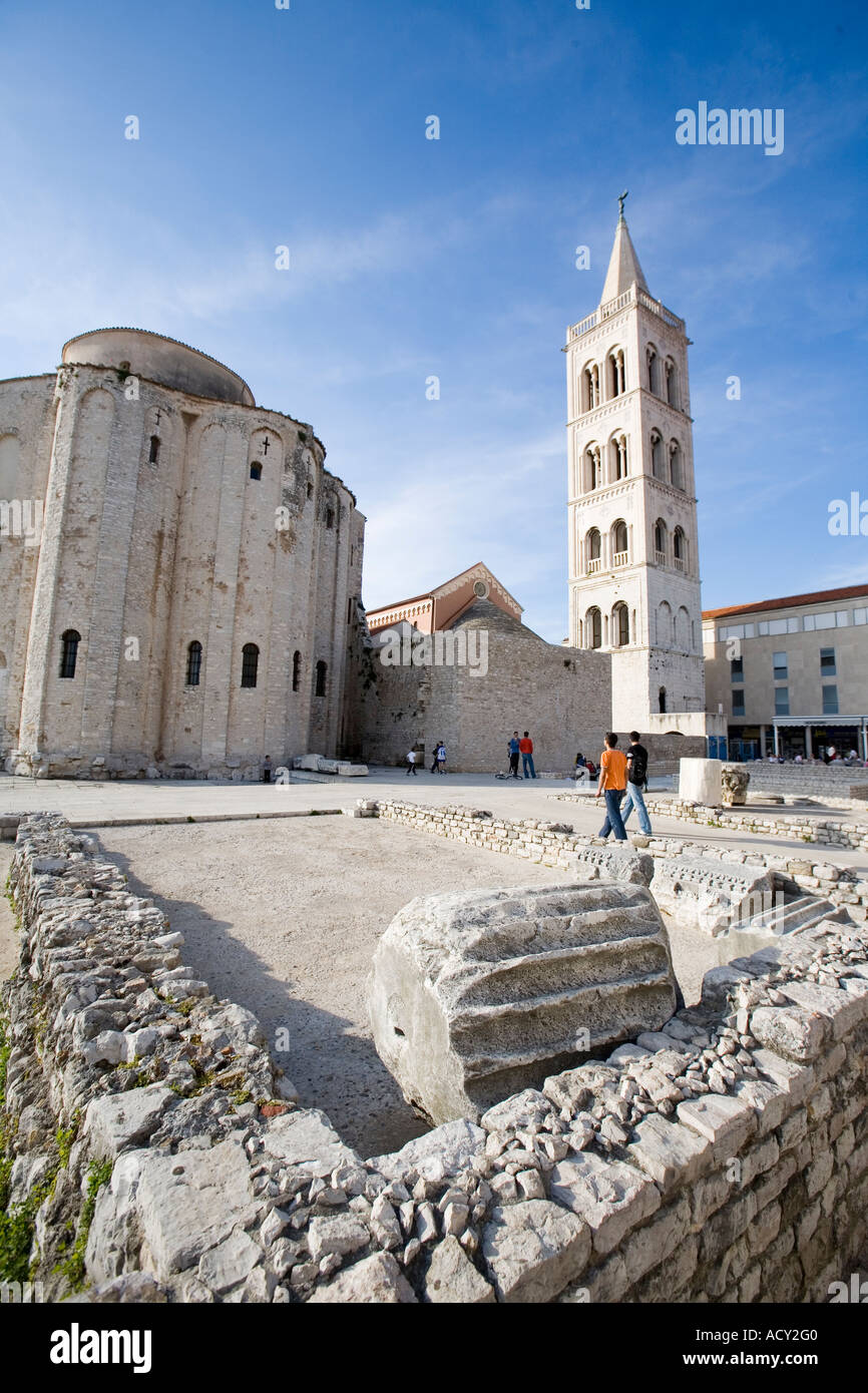 Church of St Donat and Chathedral of St Anastasia in Zadar Croatia ...