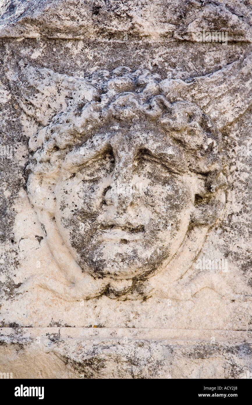 Detail of Roman Stone Carving in the Streets of Zadar Croatia Stock ...