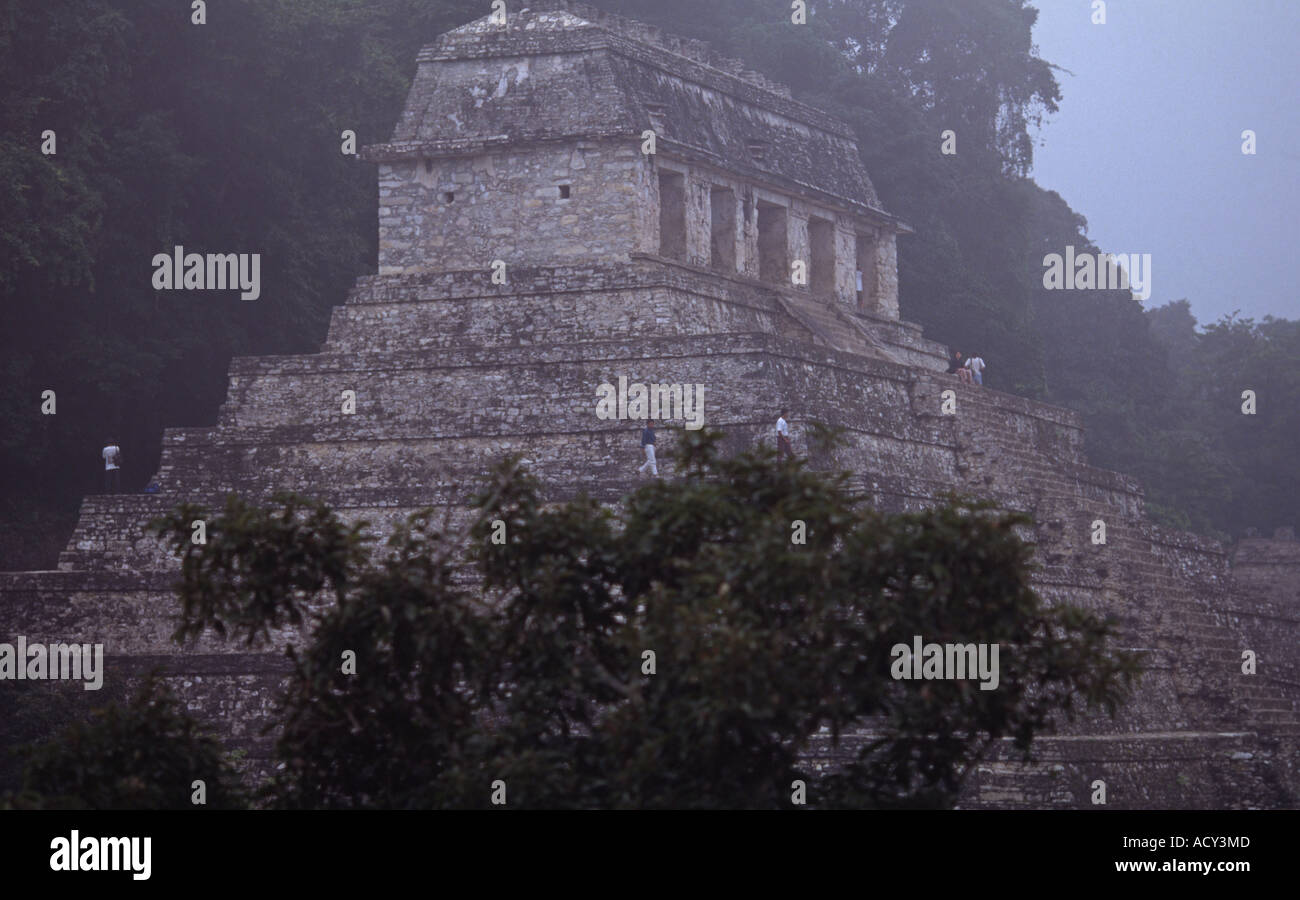 Temple of Inscriptions Palenque Chiapas Mexico Central America Stock ...