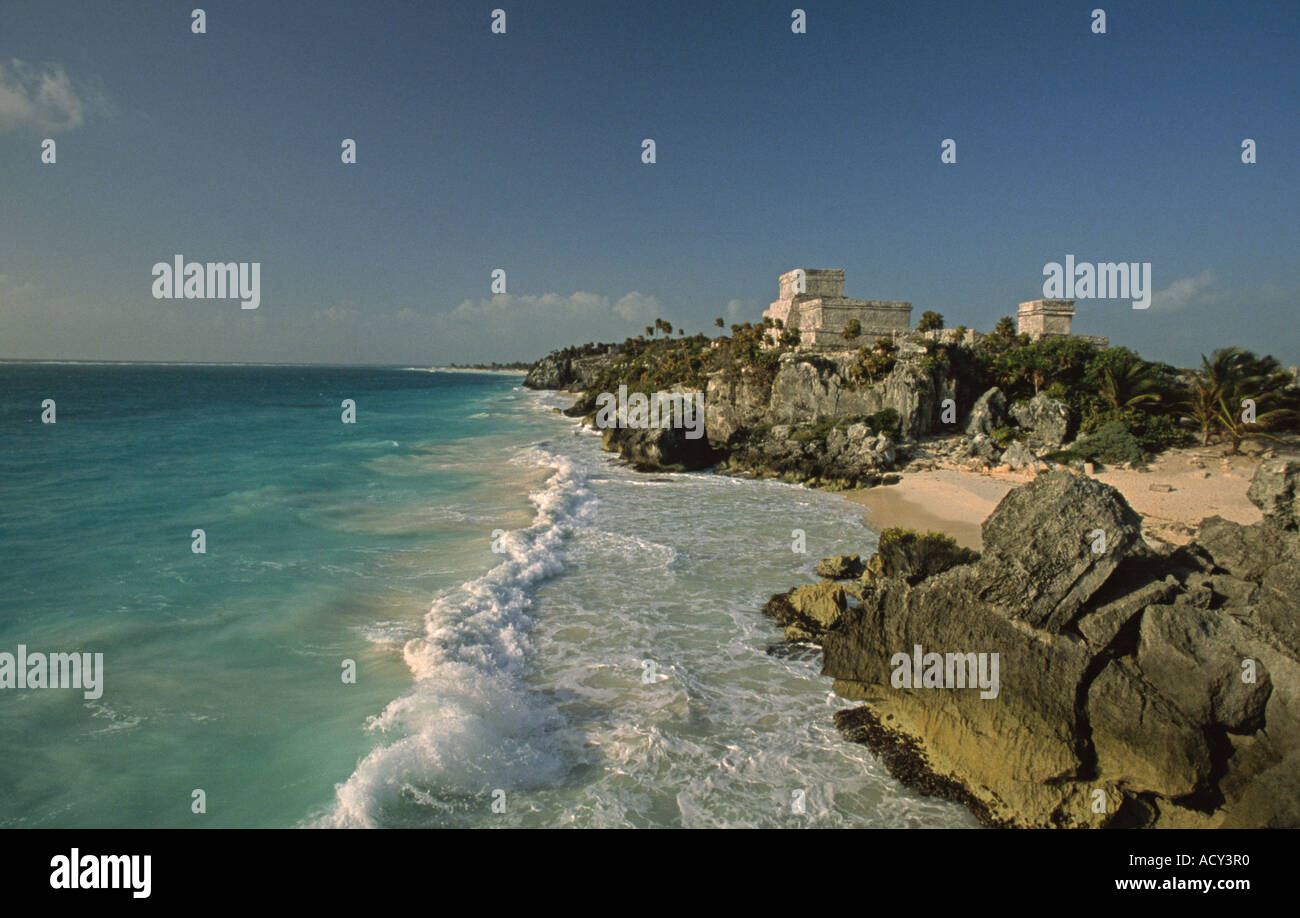 El Castillo Tulum Mexico Central America Stock Photo - Alamy