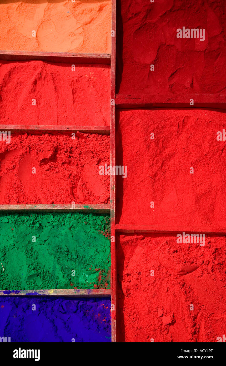 Colourful dyes. Pashupatinath Hindu Temple. Kathmandu Valley. Nepal ...