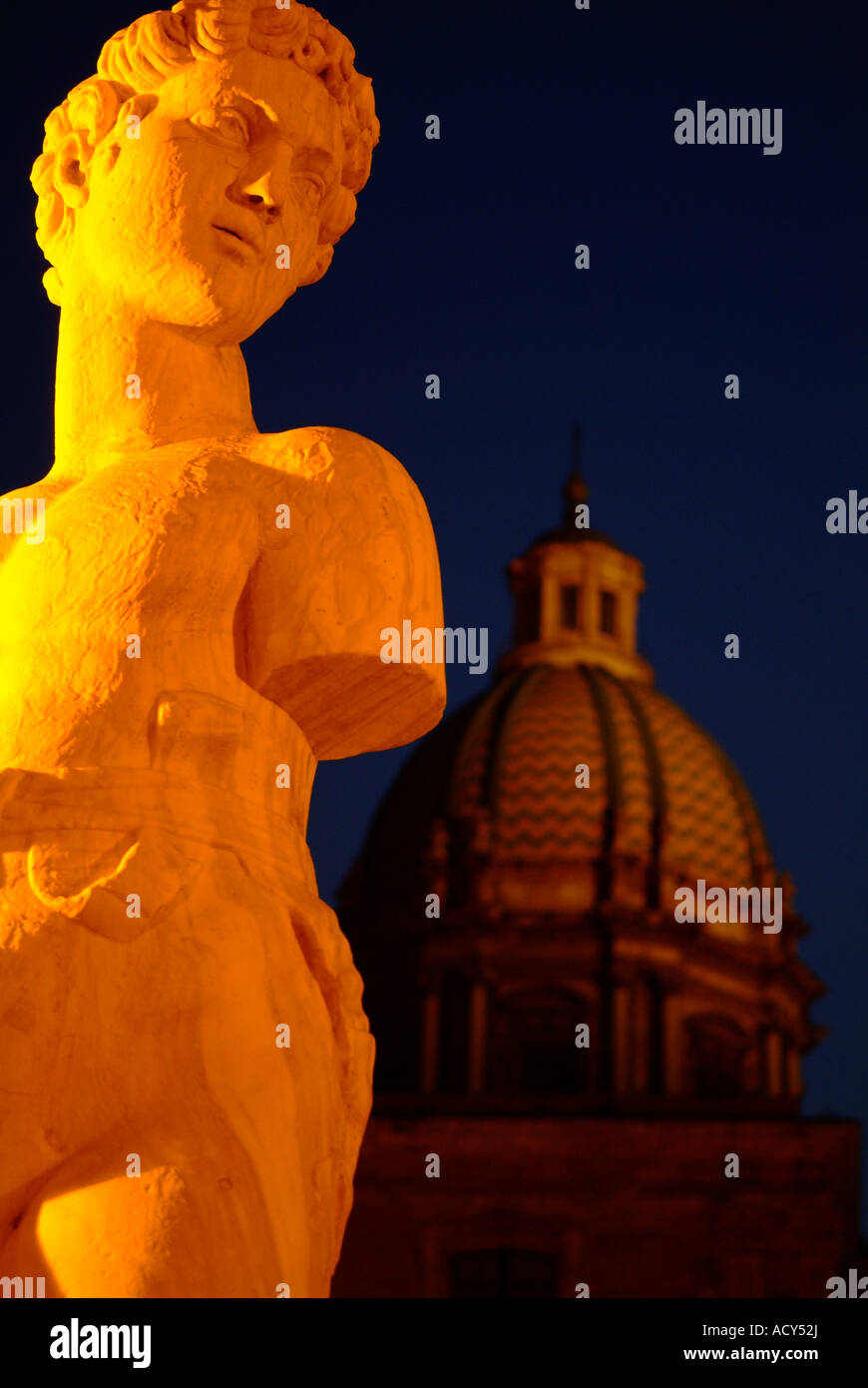 a male statue, palermo, sicily, italy Stock Photo - Alamy