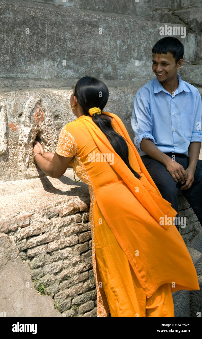 Nepali couple playing a traditional game at Pashupatinath.Kathmandu ...