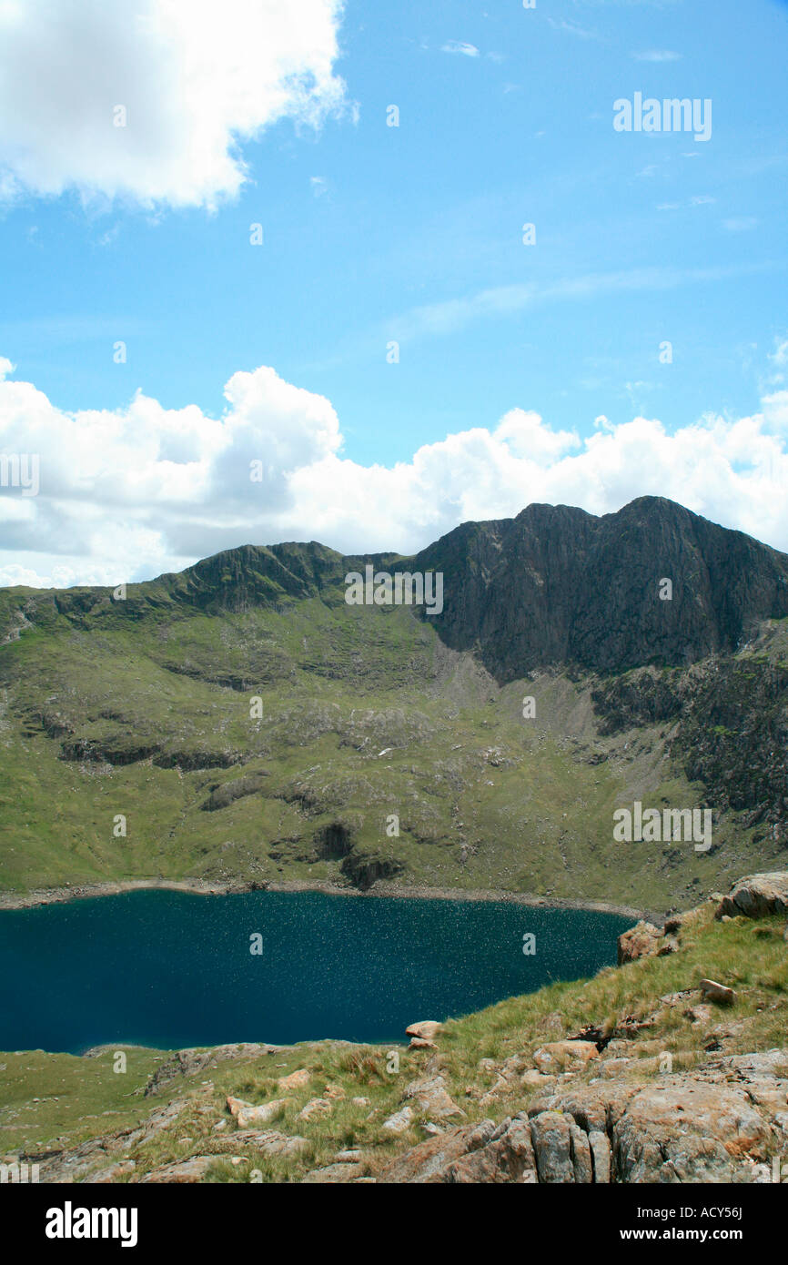 View of Snowdon National Park from half way up Pyg track Stock Photo ...
