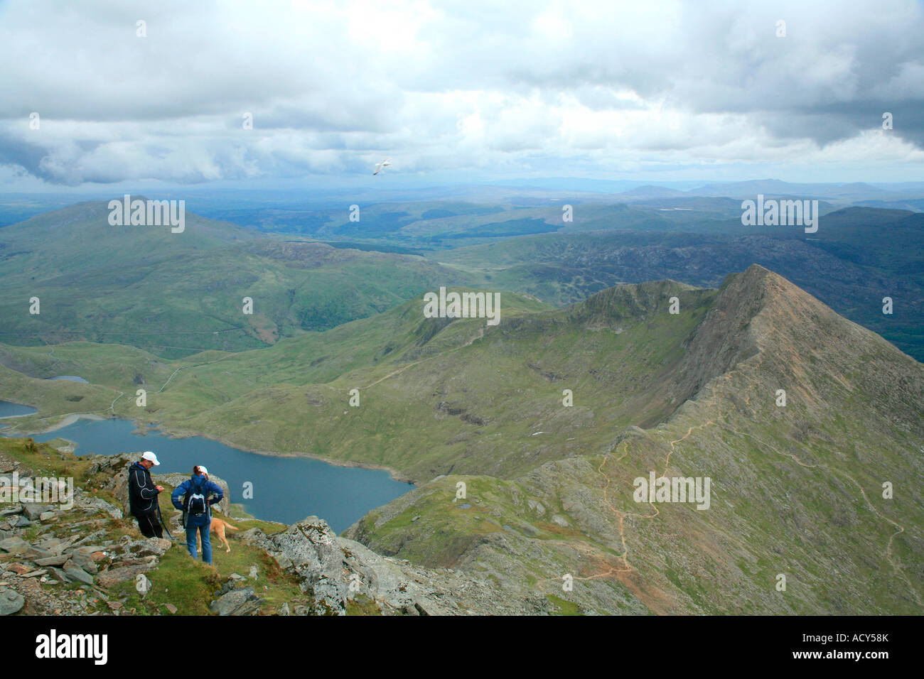 View from summit of Snowdon National Park, Wales Stock Photo - Alamy