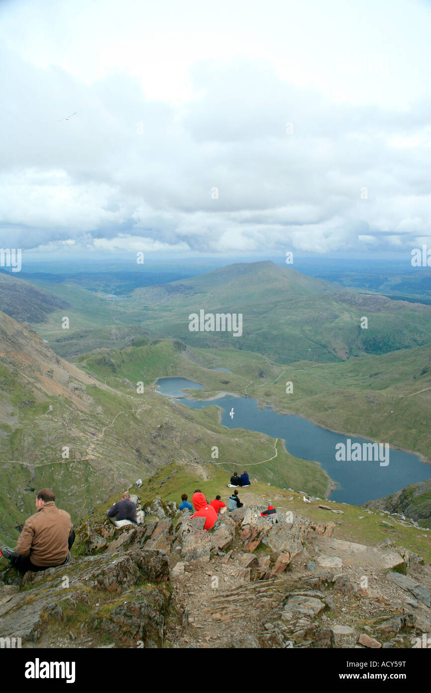 View from summit of Snowdon National Park, Wales Stock Photo - Alamy