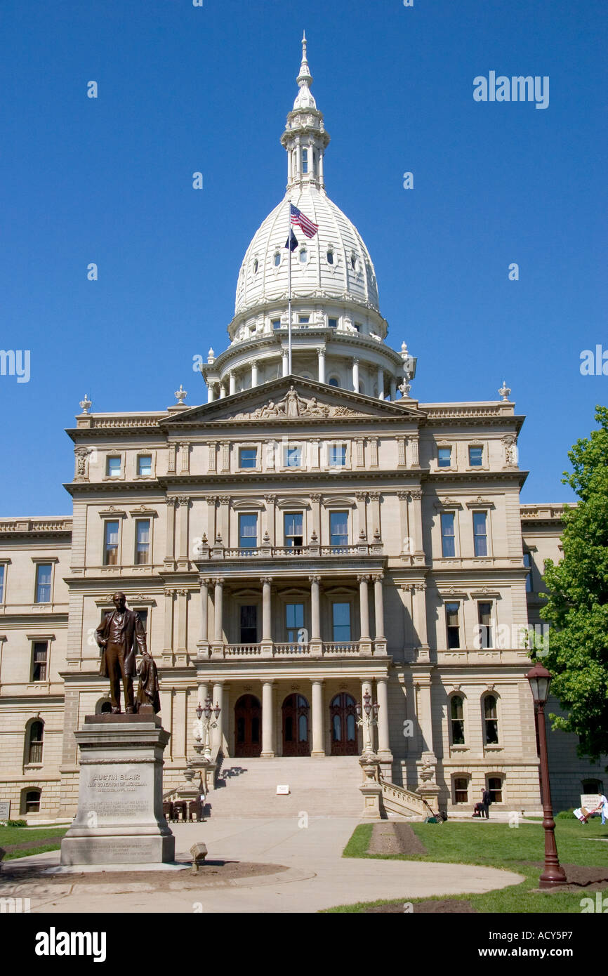 Michigan State Capital Building Stock Photos & Michigan State Capital ...