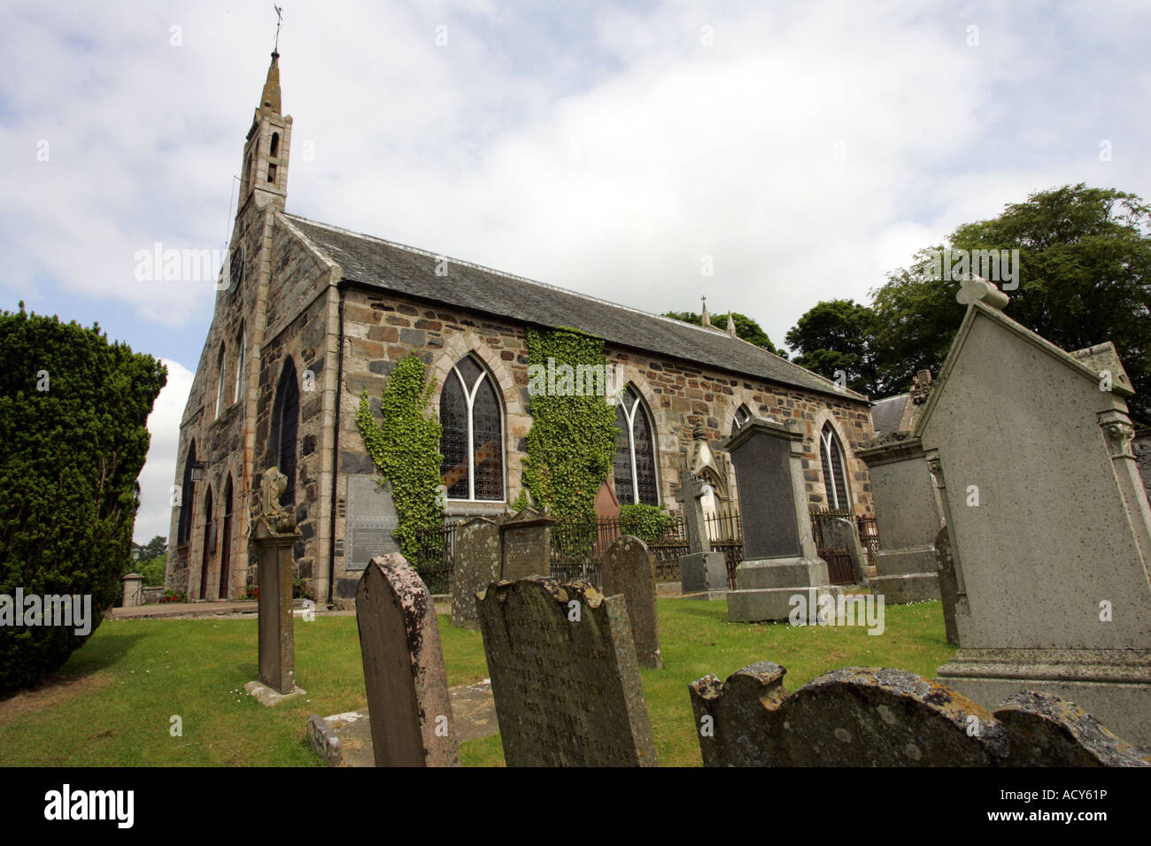 Fyvie Parish Church in the village of Fyvie, Aberdeenshire, Scotland ...