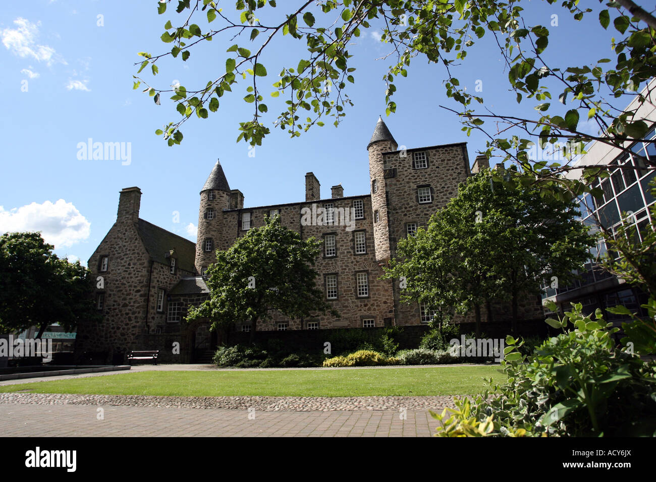 The historical building Provost Skene's House in the city of Aberdeen ...