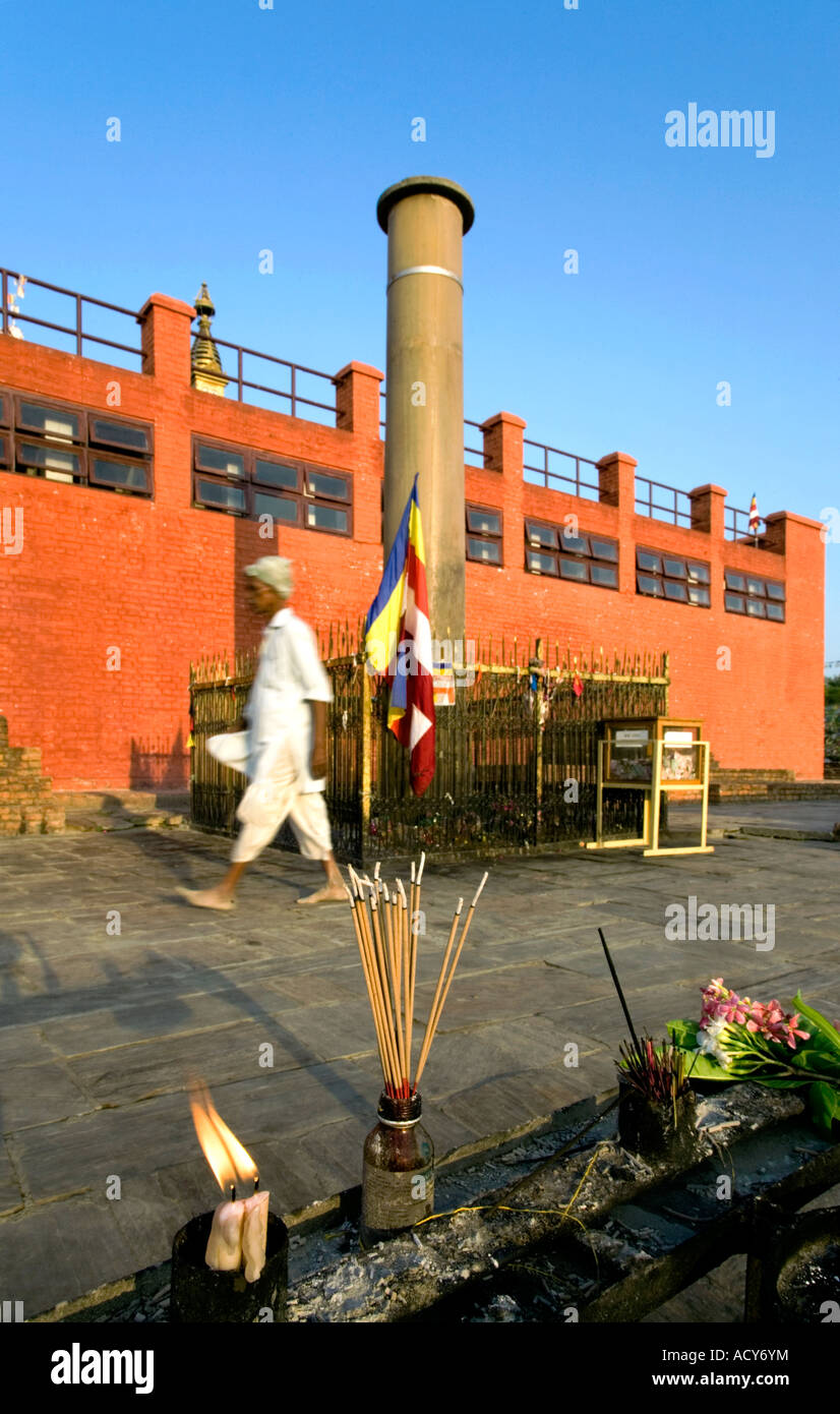 Emperor Ashoka Pillar and Maya Devi temple.Lumbini.Birthplace of the ...