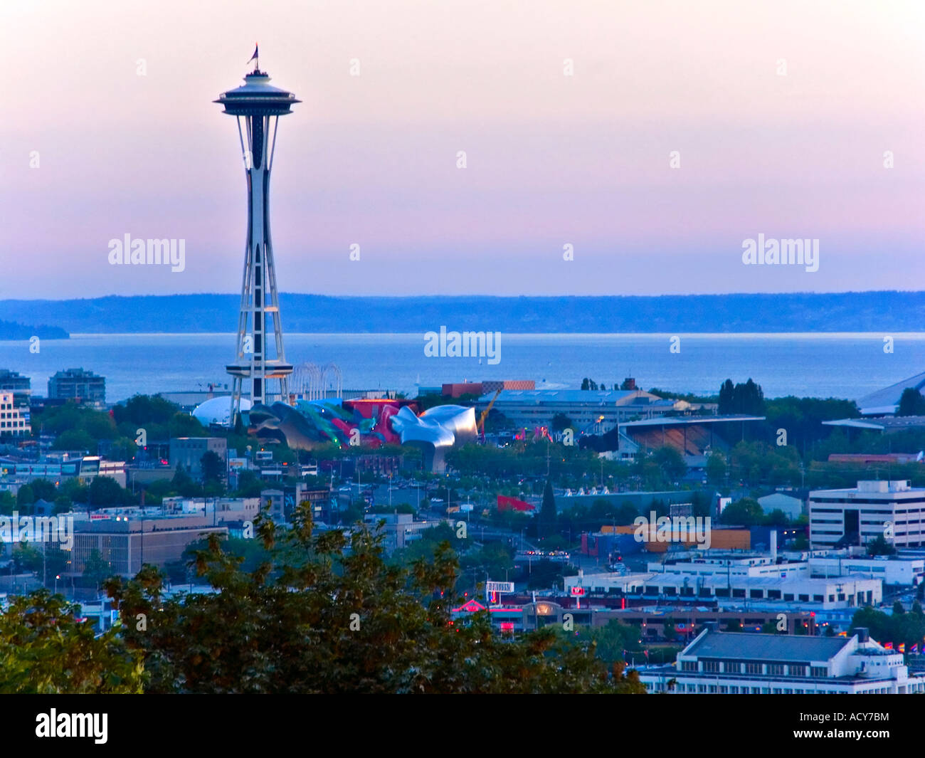 Seattle Center at Dusk Stock Photo - Alamy