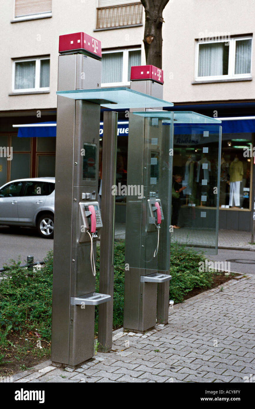 Modern telephone booth in Germany Stock Photo - Alamy