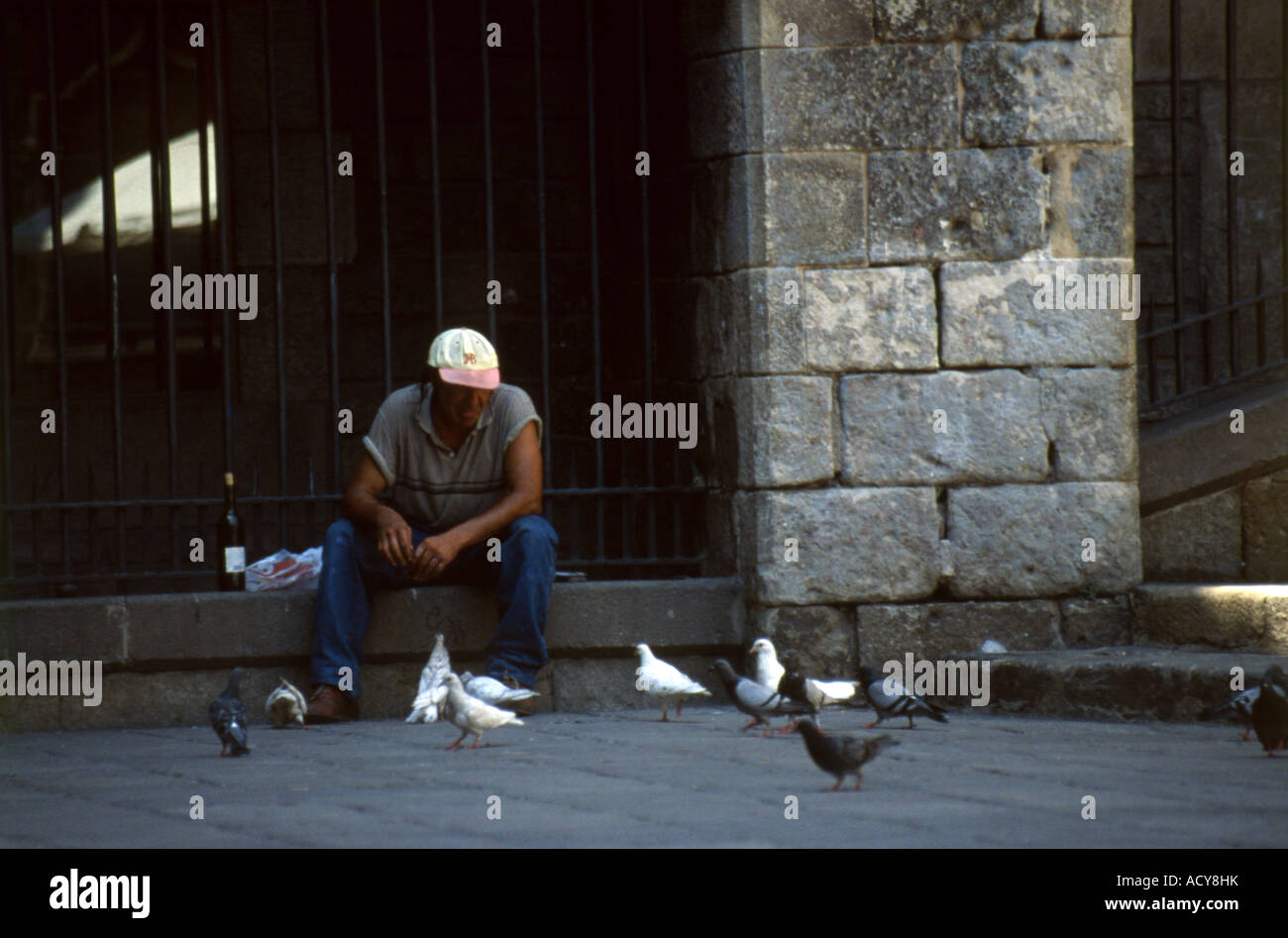 Barcelona, Spain, homeless Stock Photo - Alamy
