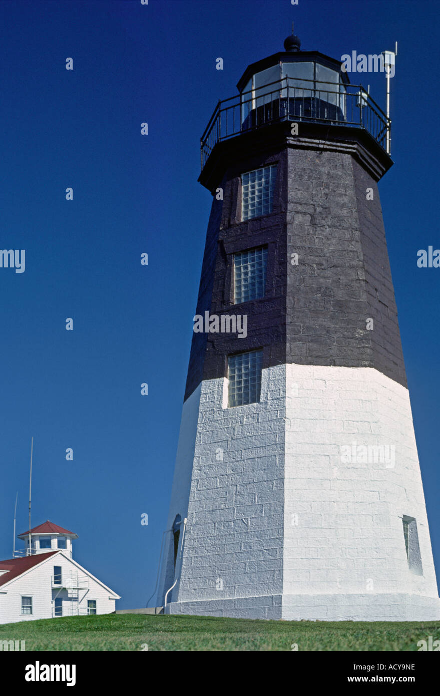 POINT JUDITH LIGHTHOUSE 1857 RHODE ISLAND USA Stock Photo - Alamy