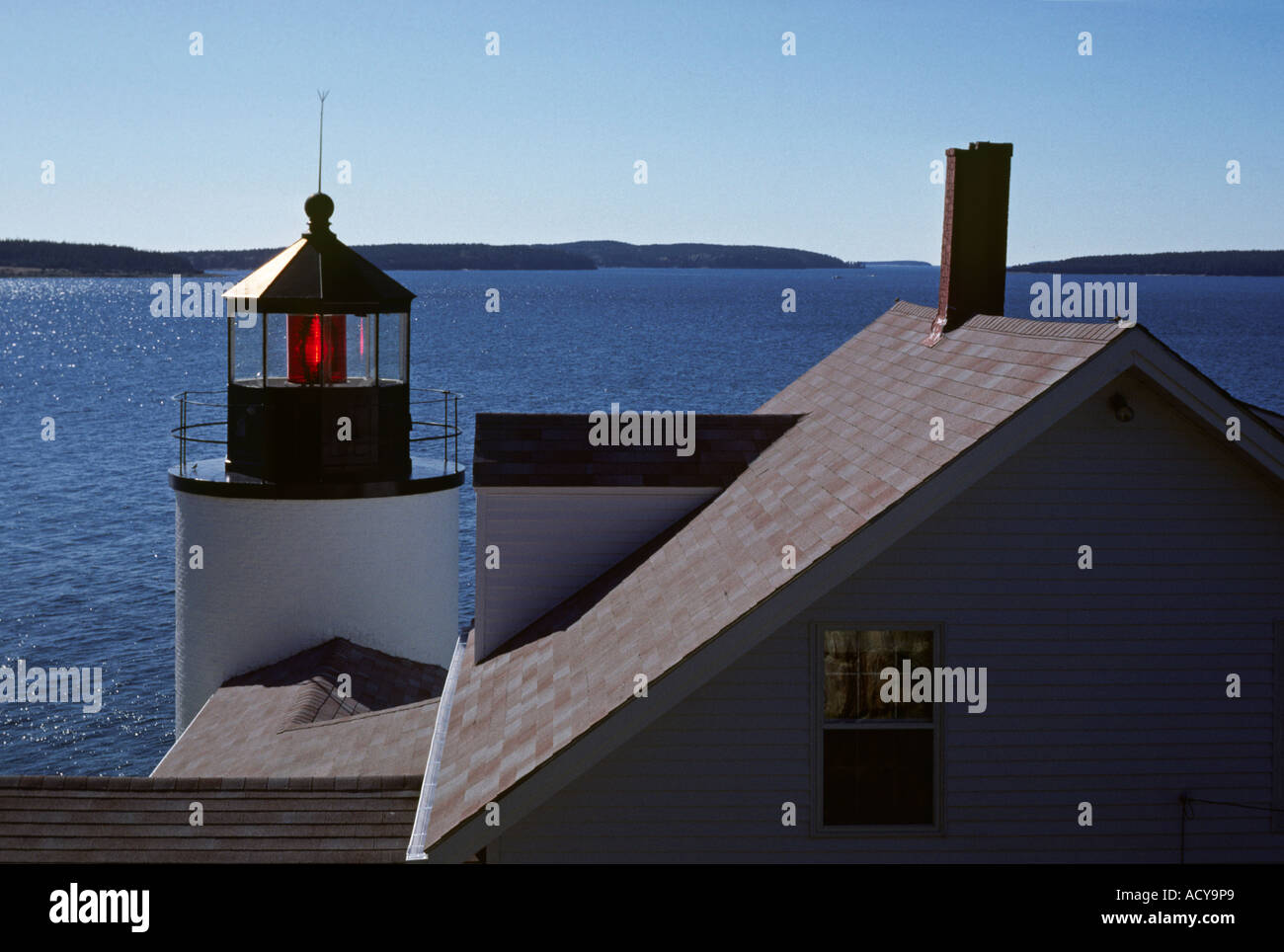 BASS HARBOR HEAD LIGHTHOUSE built in 1858 on MOUNT DESERT ISLAND ACADIA ...