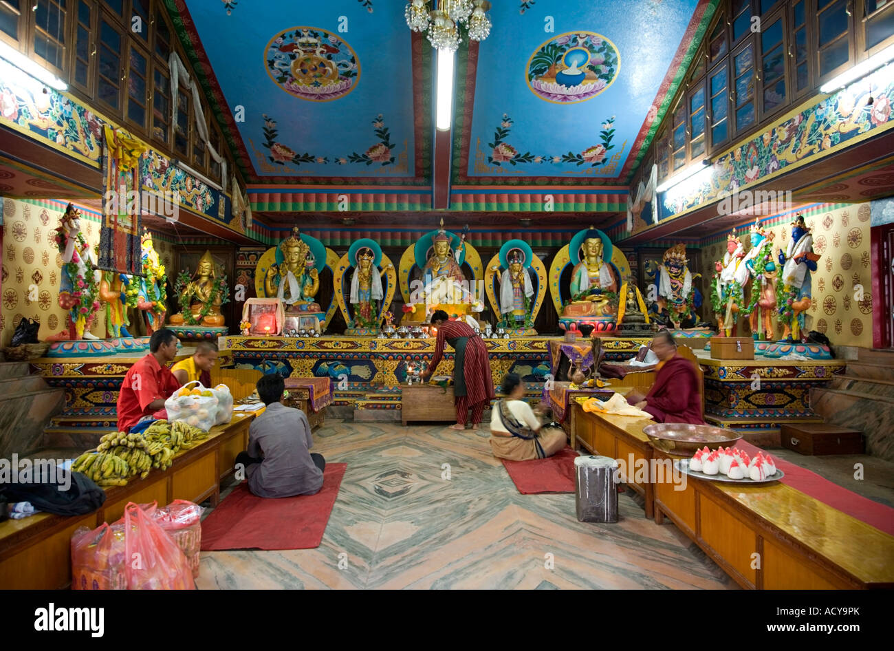 Tsamchen Gompa.Bodhnath Stupa.Kathmandu Valley.Nepal Stock Photo - Alamy