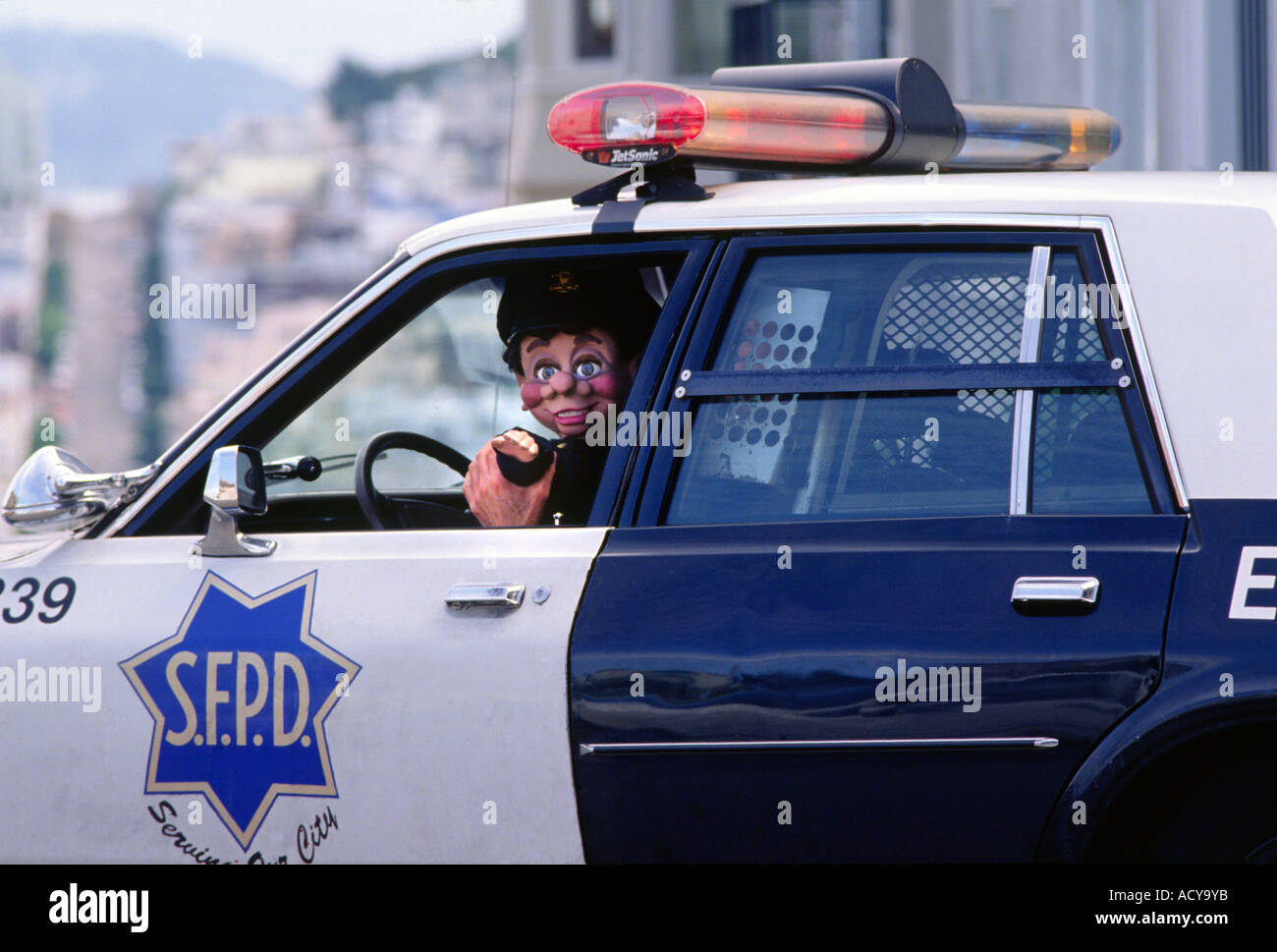 HOWDY DOODY driving San Francisco Police Department PATROL CAR SAN ...