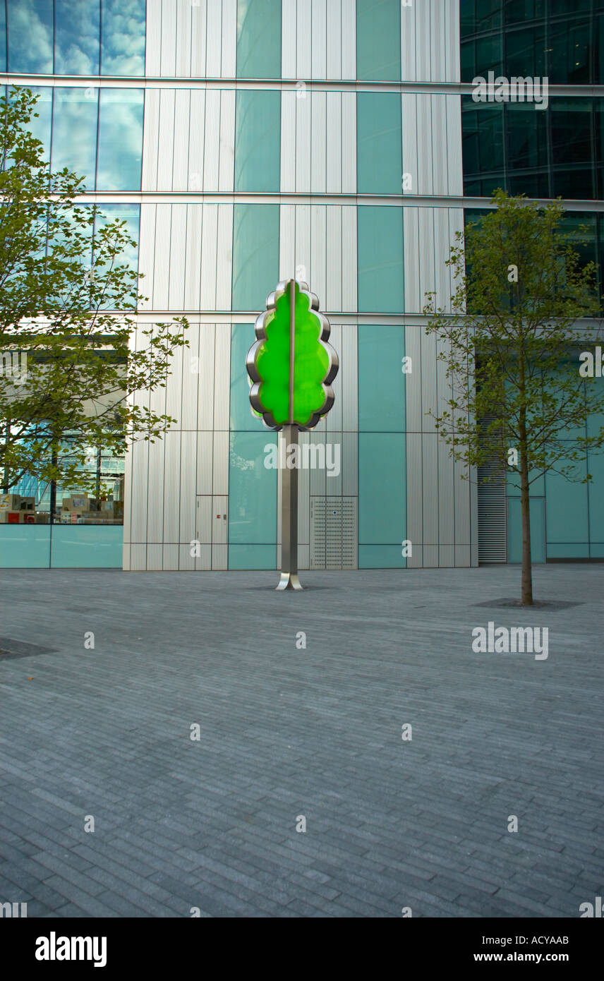 Tree sculpture on South Bank of River Thames London Stock Photo - Alamy