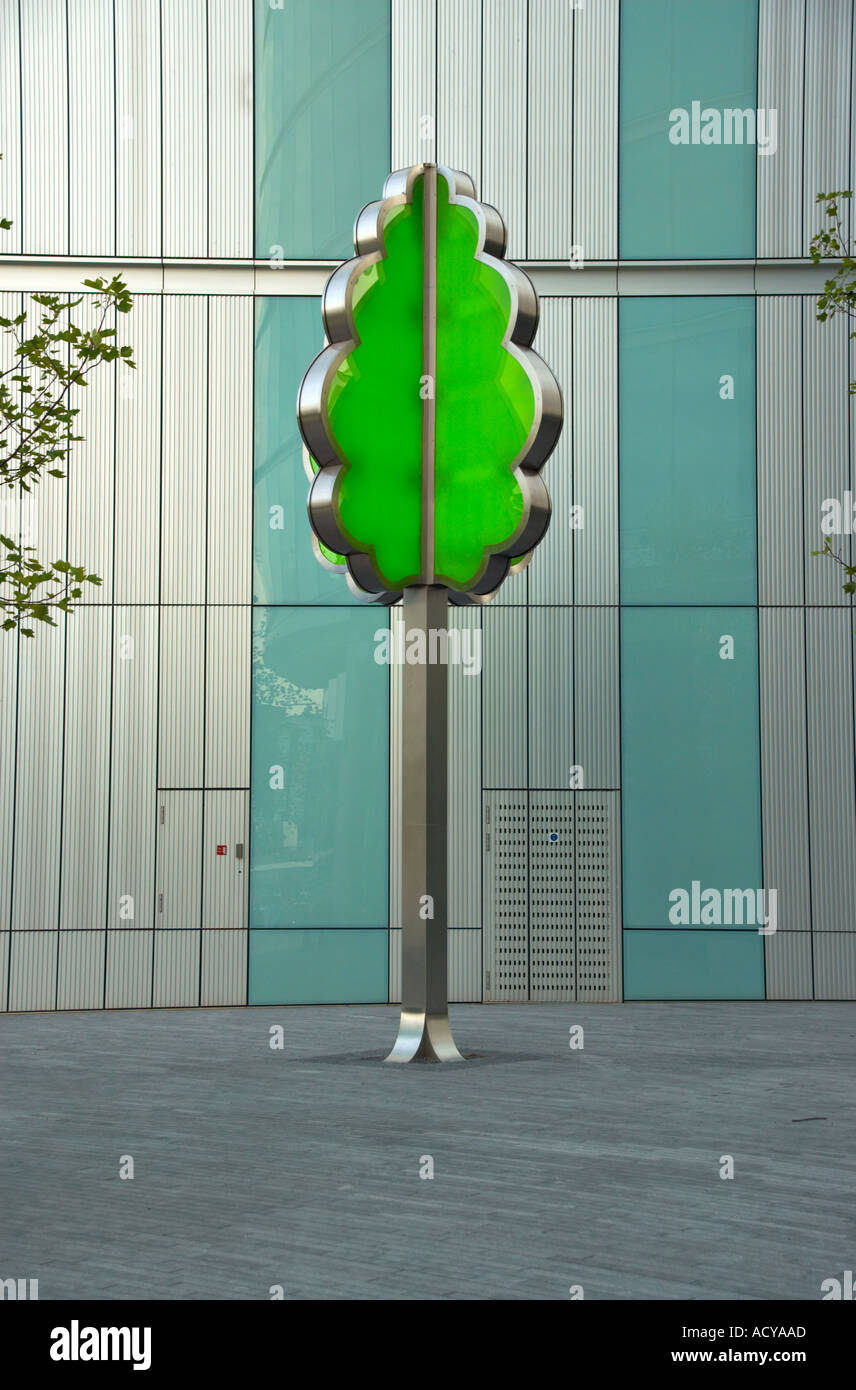 Tree sculpture on South Bank of River Thames London Stock Photo - Alamy