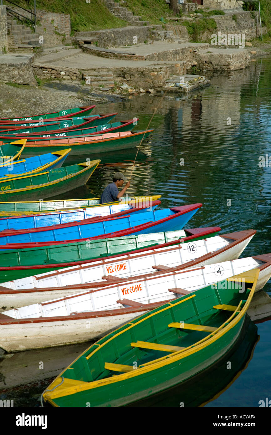 Fisherman on Phewa Lake.Pokhara.Nepal Stock Photo - Alamy