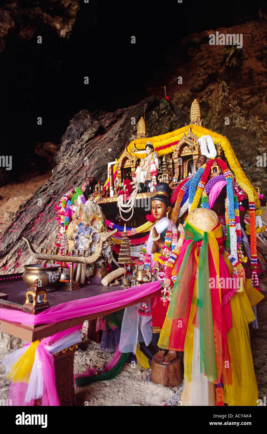 A FERTILITY SHRINE in a cave at the beach KRABI THAILAND Stock Photo ...