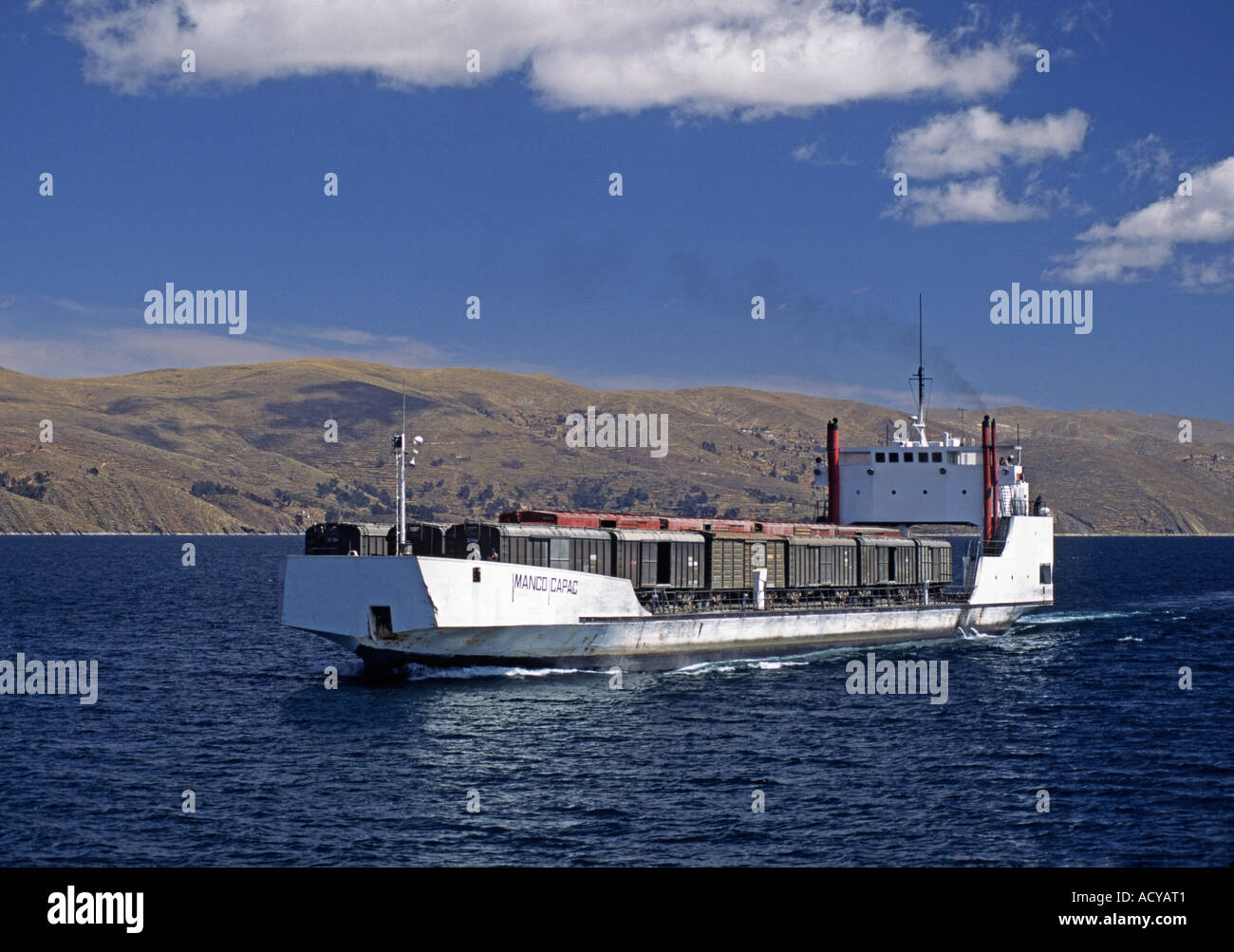 The MANCO CAPAC is the largest freight liner on LAKE TITICACA seen here ...