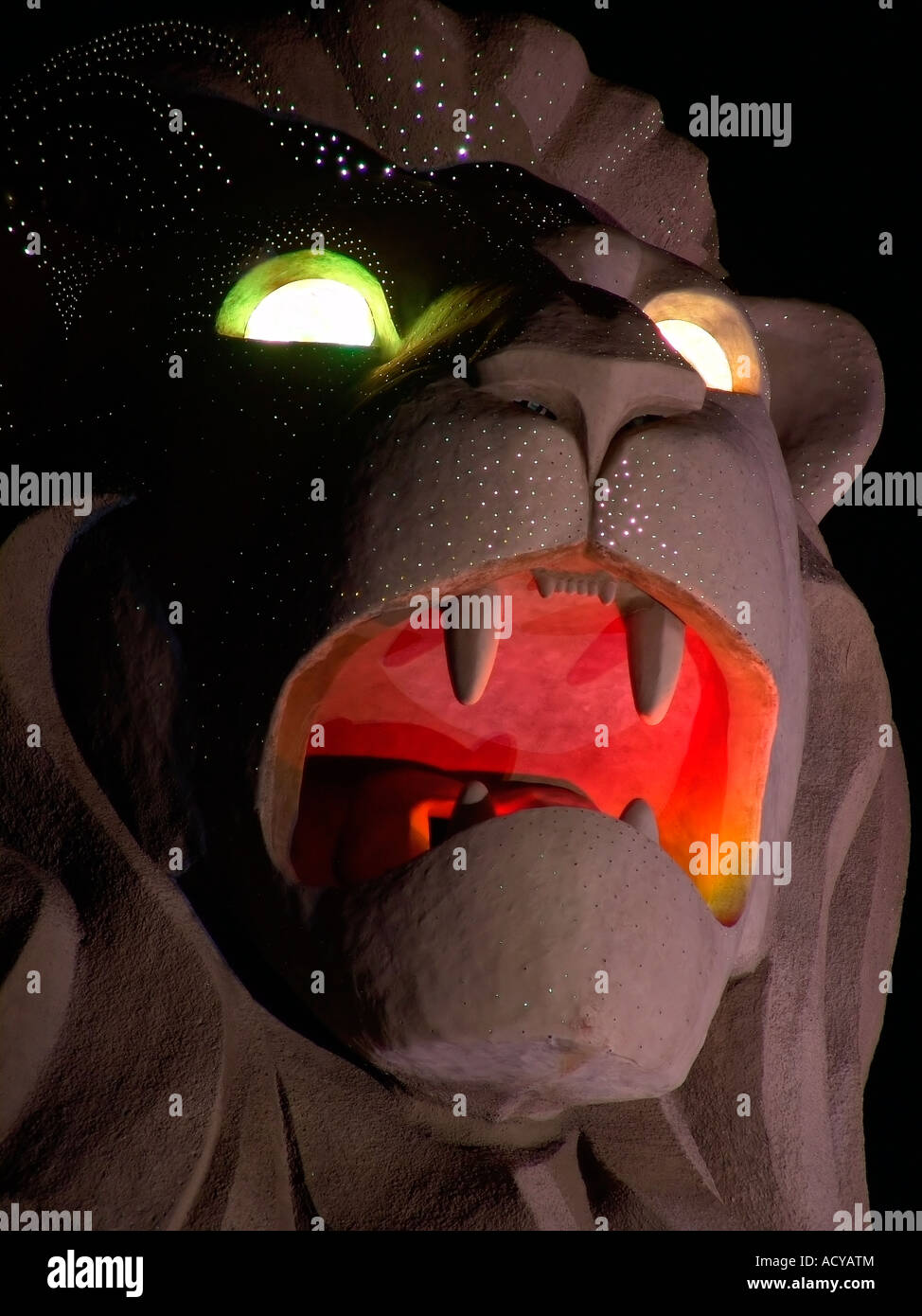 Sentosa Merlion at night, Sentosa Merlion, Singapore Stock Photo - Alamy