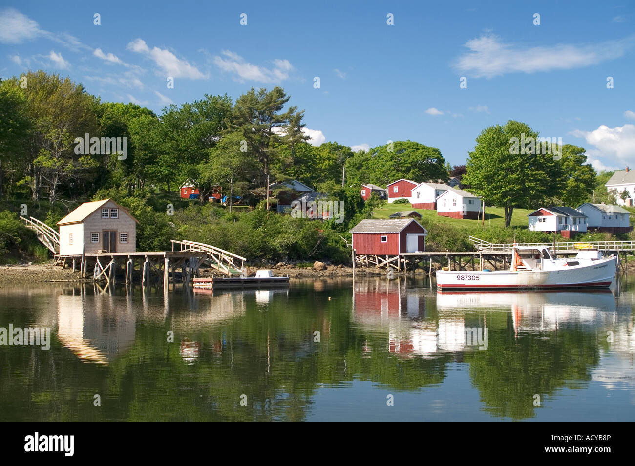 New Harbor, Muscongus Bay Area, new england, USA Stock Photo - Alamy