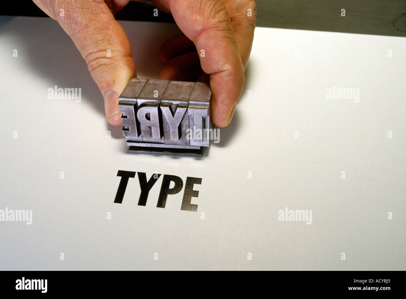 Printing press moveable type Stock Photo - Alamy