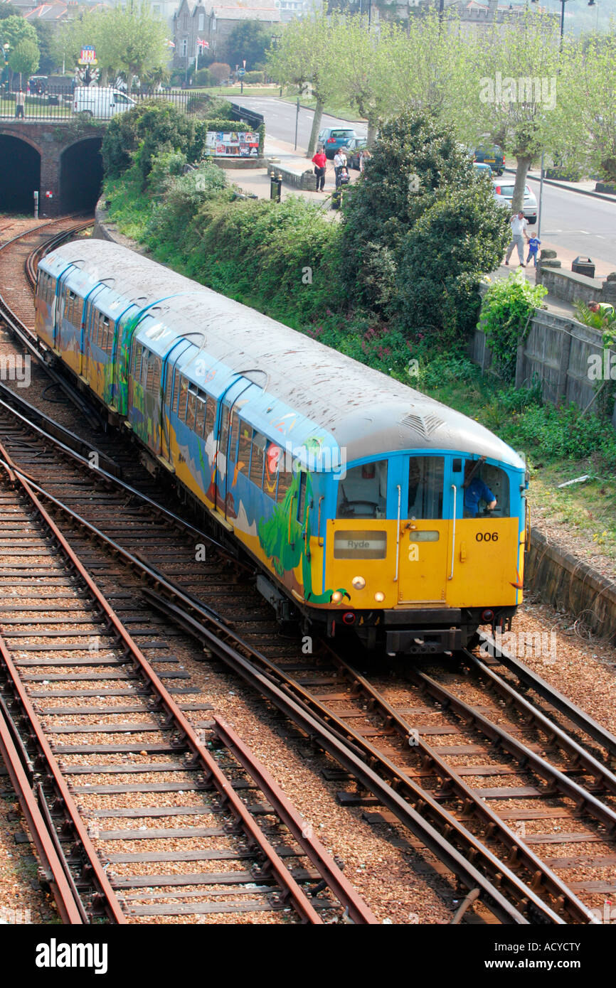 Island Line Train Ryde Isle of Wight England Great Britain Stock Photo ...