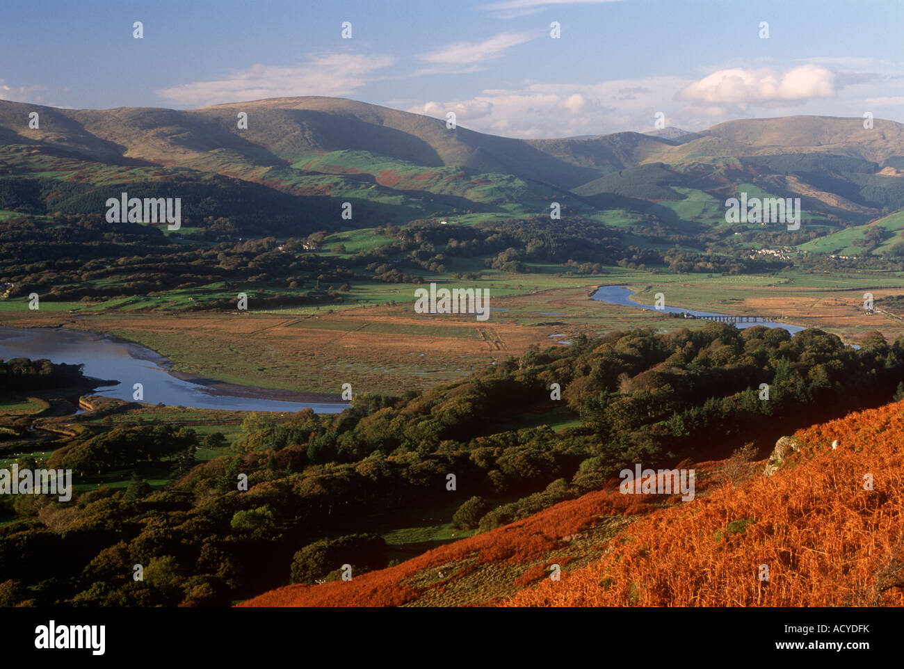 Gwynedd Above Glandyfi Dyfi Estuary Landscape Stock Photo - Alamy
