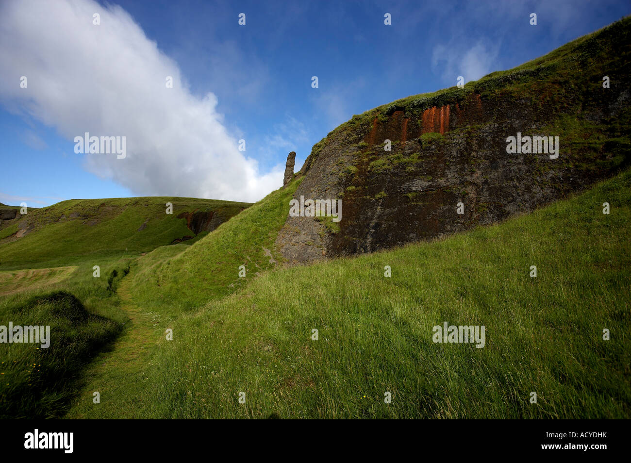 Rock at Systrastapi in Kirkjubaejarklaustur on the south coast of ...