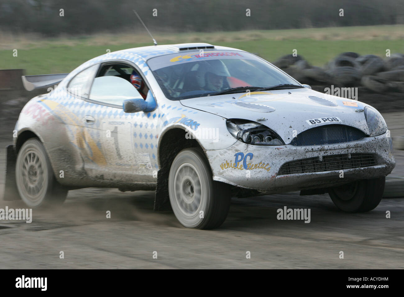 Sideways in the WRC Puma Stock Photo - Alamy