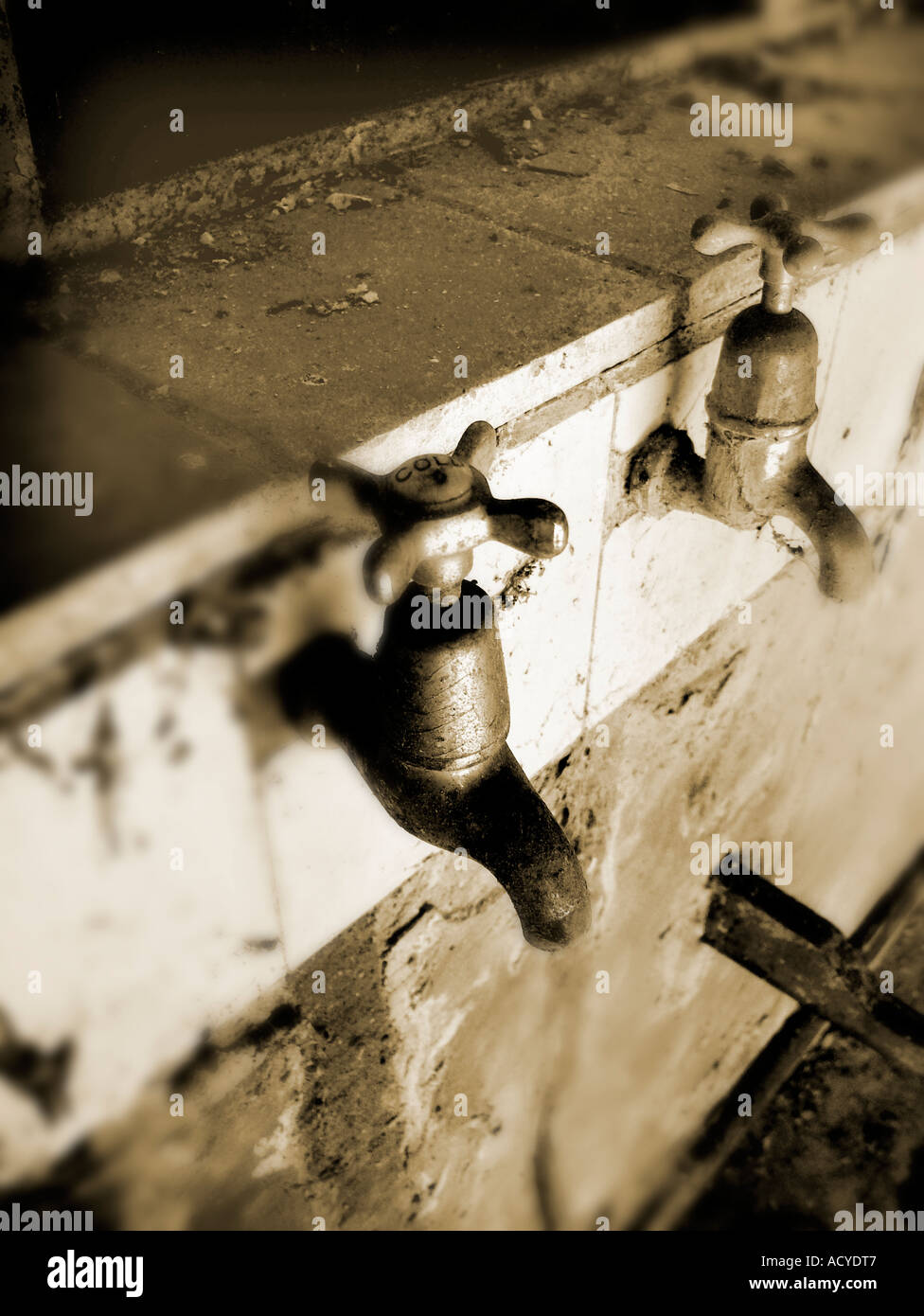 old water taps Stock Photo - Alamy