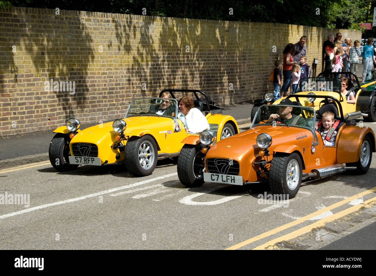 Caterham car rally at the Harpenden Summer Carnival 2007 Stock Photo ...