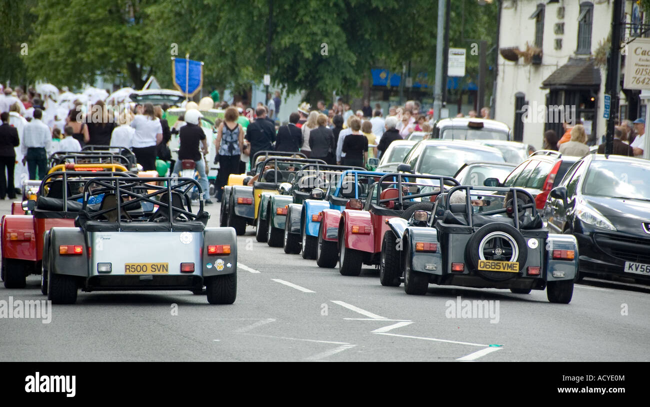 Caterham car rally at the Harpenden Summer Carnival 2007 Stock Photo ...