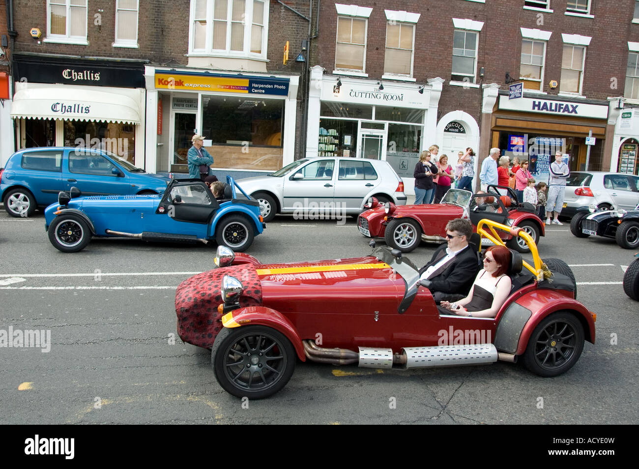 Caterham car rally at the Harpenden Summer Carnival 2007 Stock Photo ...