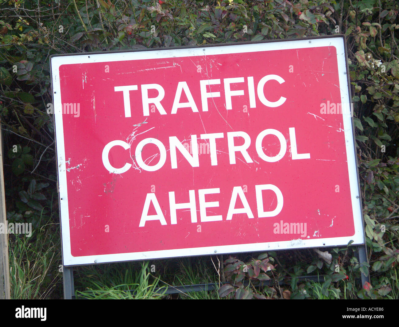 Traffic Control Sign Stock Photo - Alamy