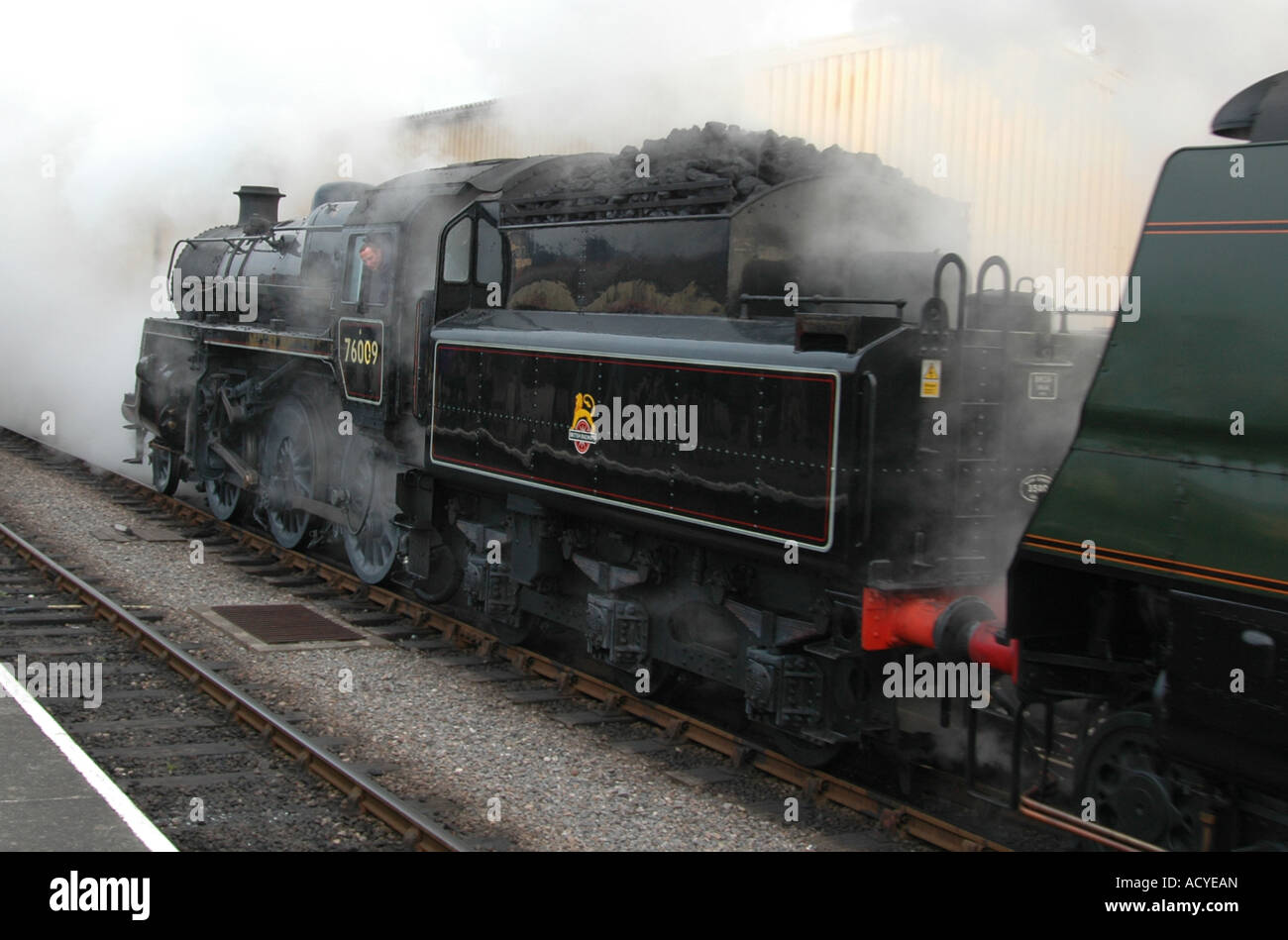 1950s British Railways Standard Class steam engine at Exeter St Stock ...