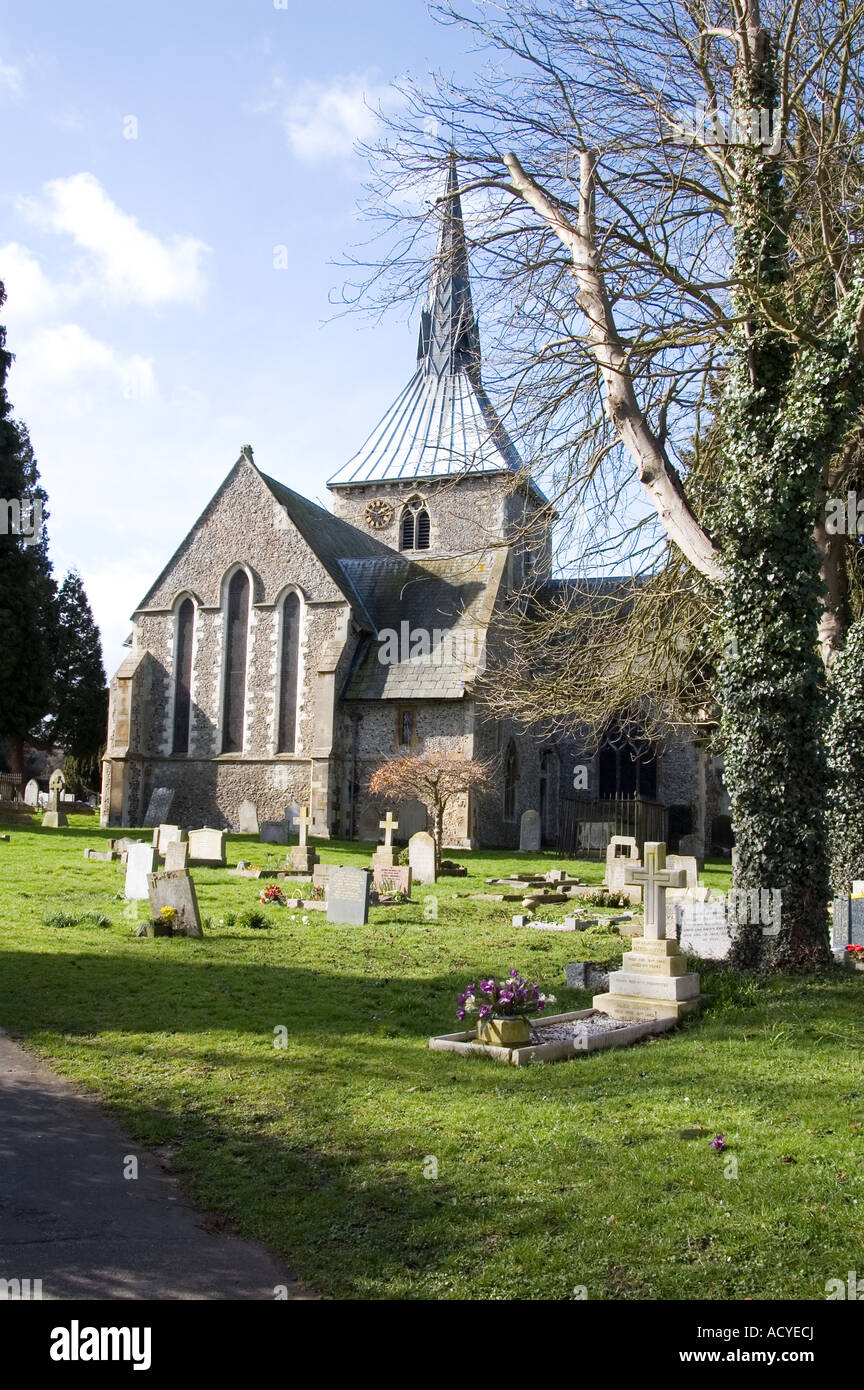 Parish church of Wheathampstead, Hertfordshire, England Stock Photo - Alamy