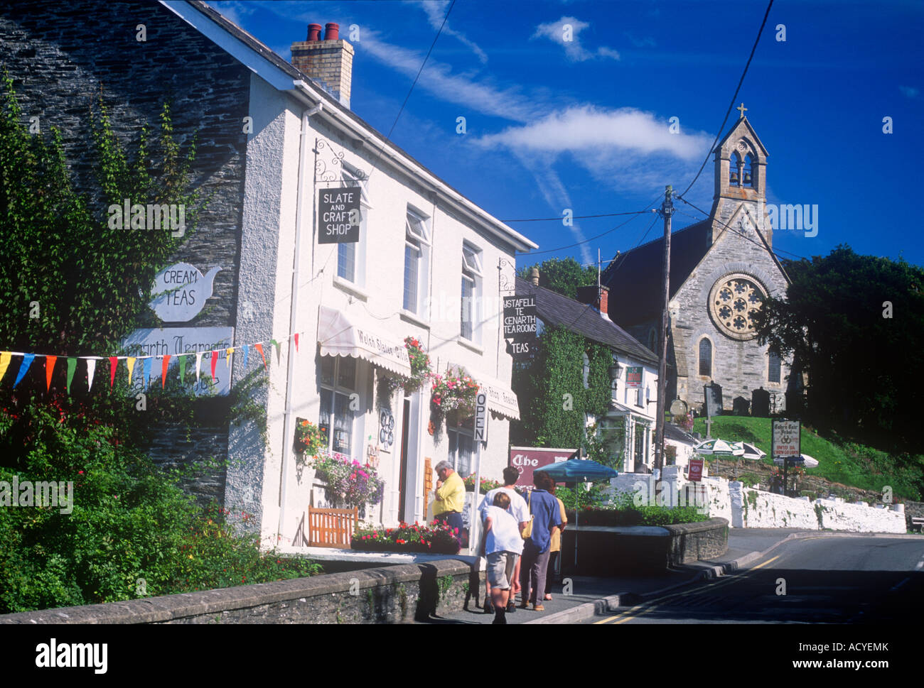 Dyfed Carmarthenshire Teifi Valley Cenarth Shop Cafe Church Building ...