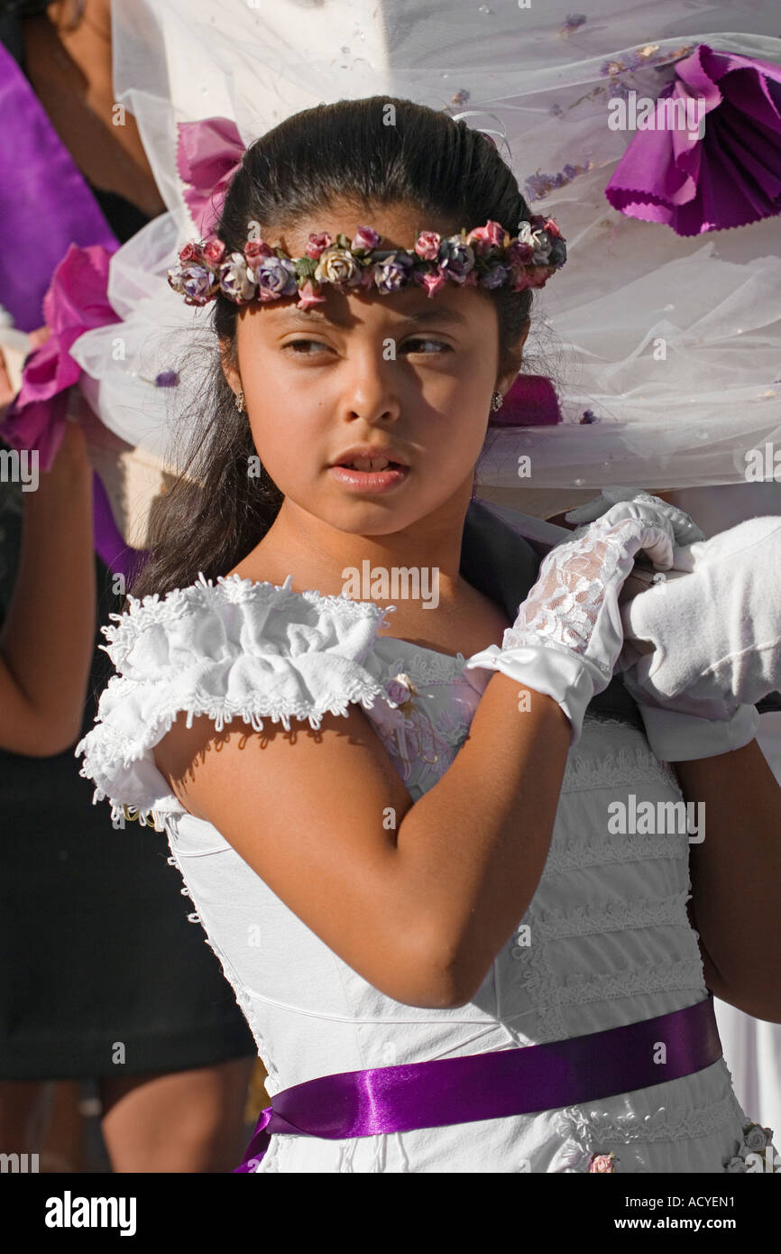 MEXICAN ANGEL carrying float during EASTER PROCESSION SAN MIGUEL DE ...