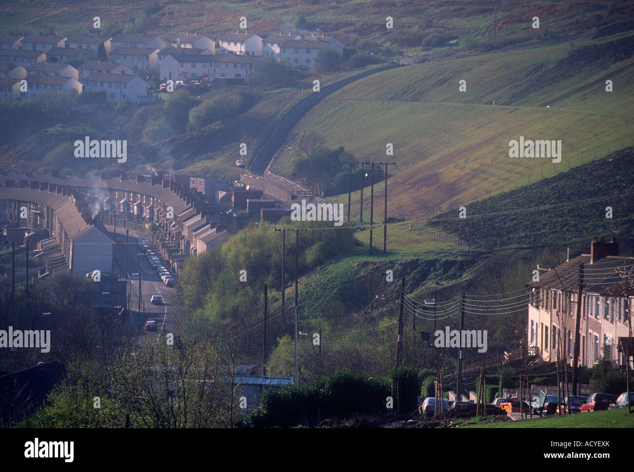 Gwent Cynon Valley Tyntetown Building Housing Stock Photo - Alamy