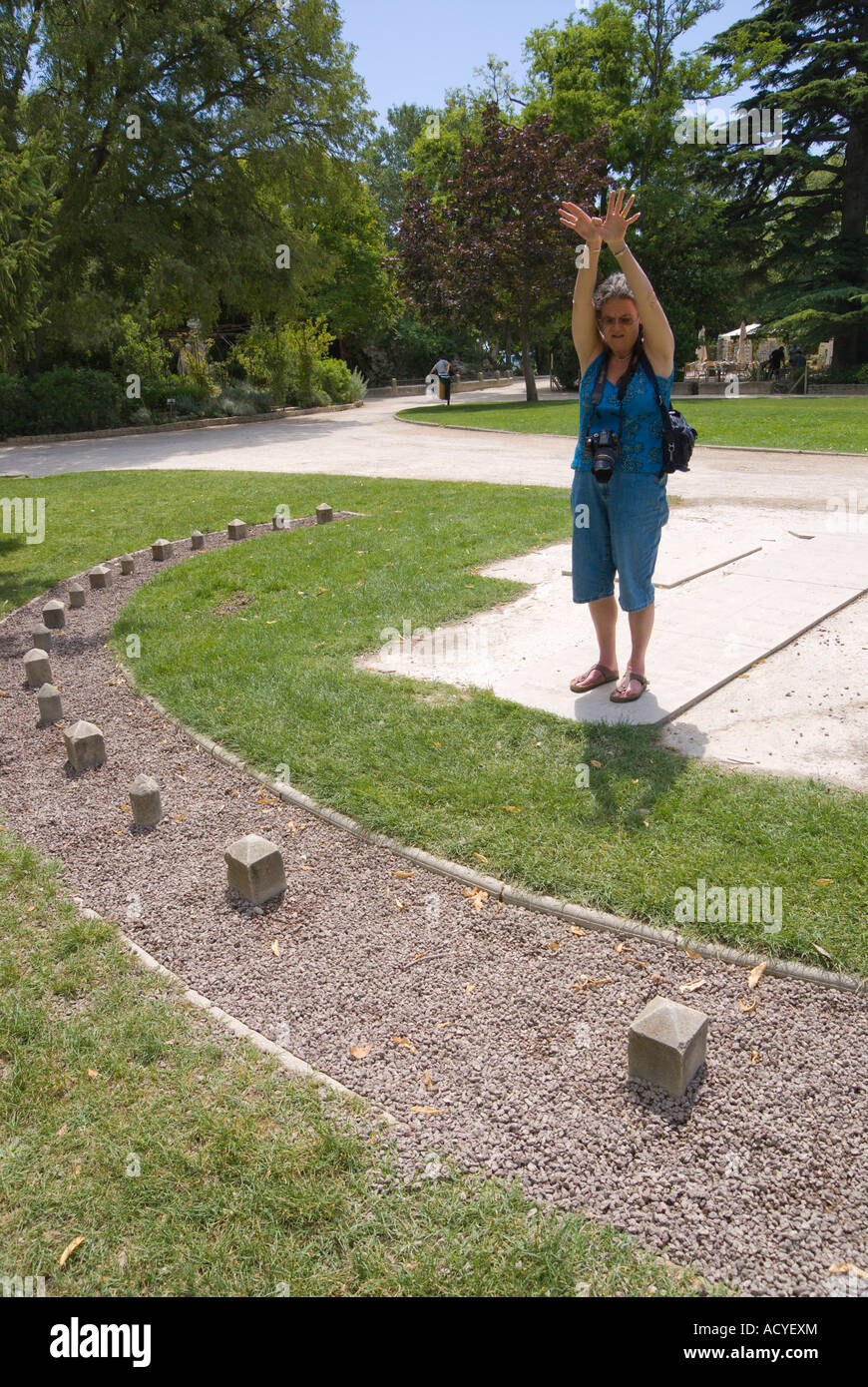 Avignon France Rocher des Doms the human sundial Stock Photo - Alamy