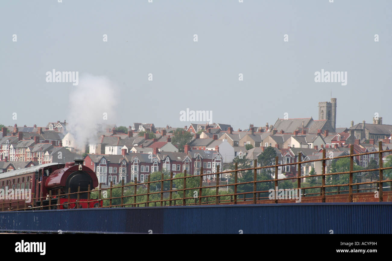 Steam Train Crossing Viaduct to Barry Island Stock Photo - Alamy