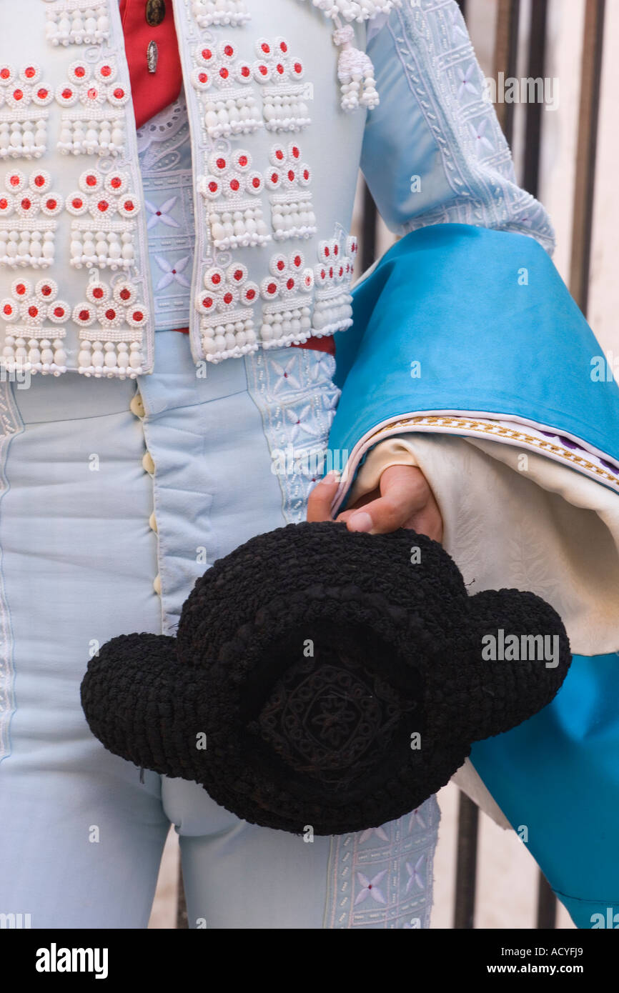 A MATADOR holds a traditional hat at a bull fight SAN MIGUEL DE ALLENDE ...
