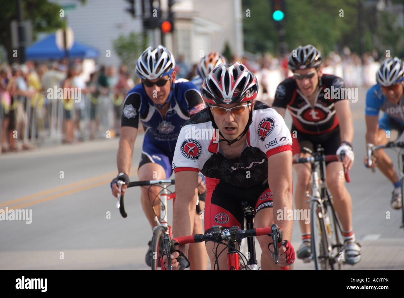 Young boys racing on their bicycles Stock Photo - Alamy