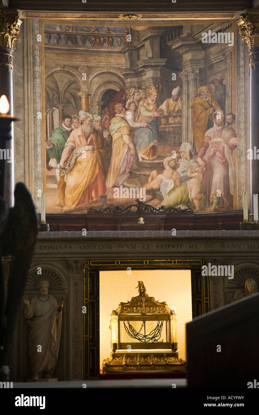 Chains of Saint Peter inside the Basilica Di San Pietro in Vincoli or ...