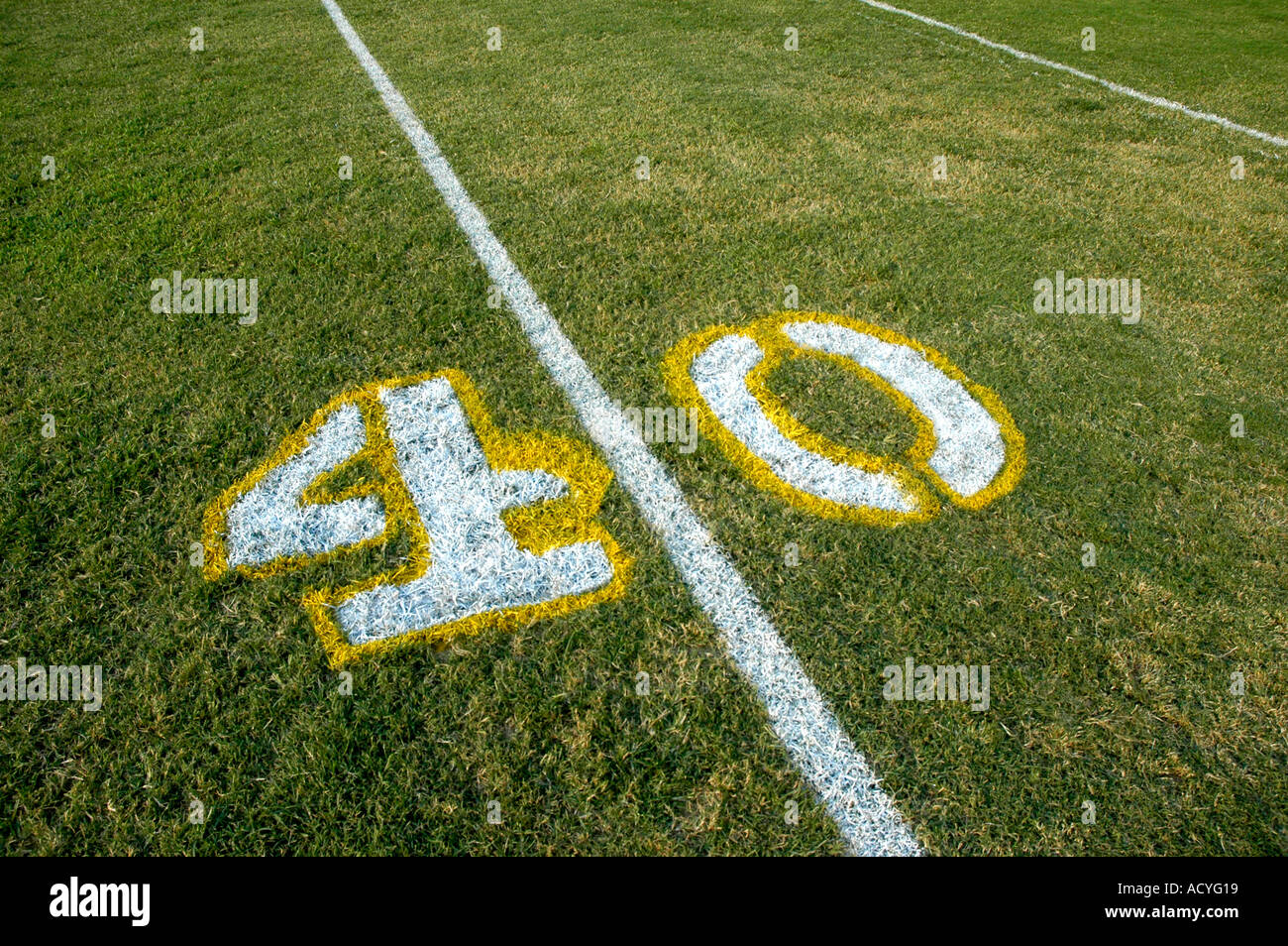 20 yard line on football field hi-res stock photography and images - Alamy