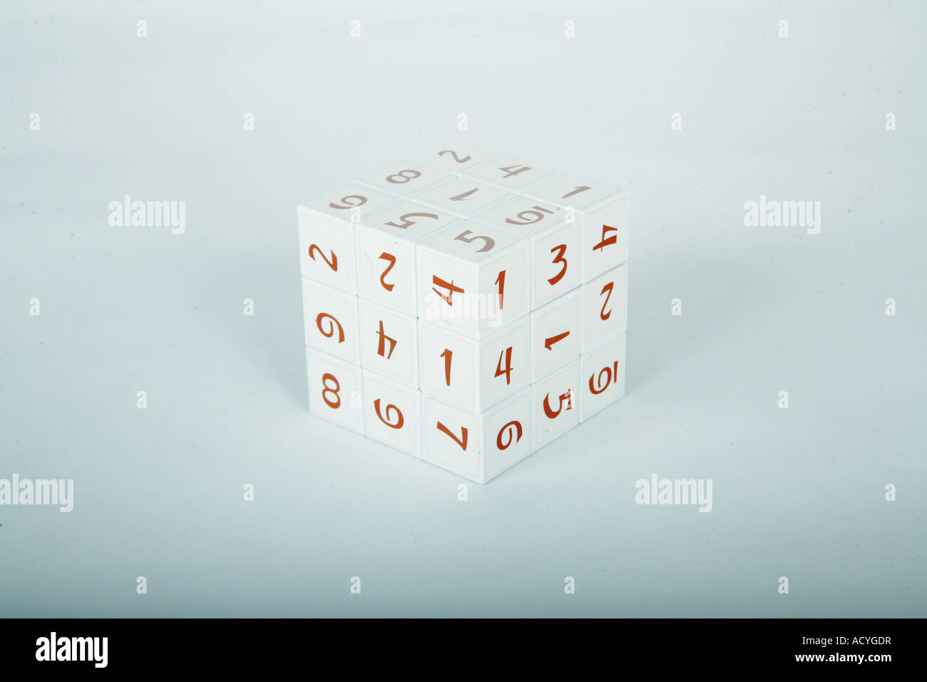 number cube puzzle cube Stock Photo - Alamy